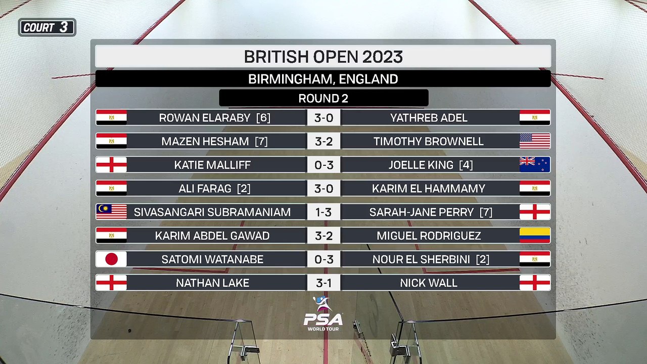 British Open 2023 - Court 3 - Round 2 - video Dailymotion