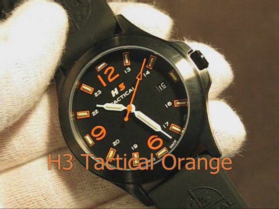 Review : Orange illuminated H3 Tactical watch - video Dailymotion