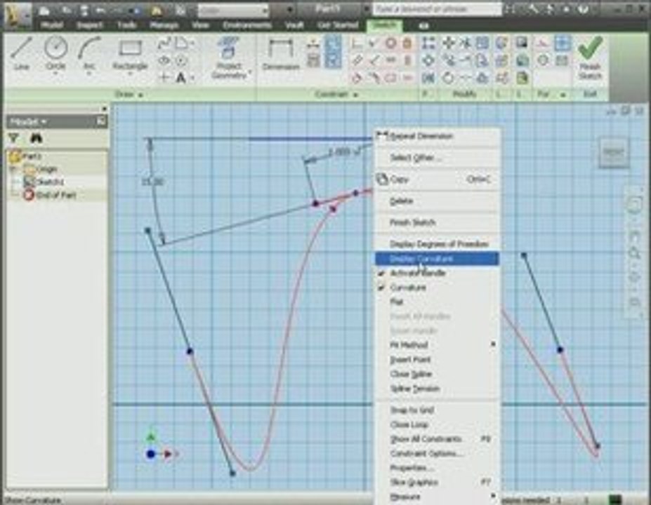 Autodesk Inventor Tutorial Spline - video Dailymotion