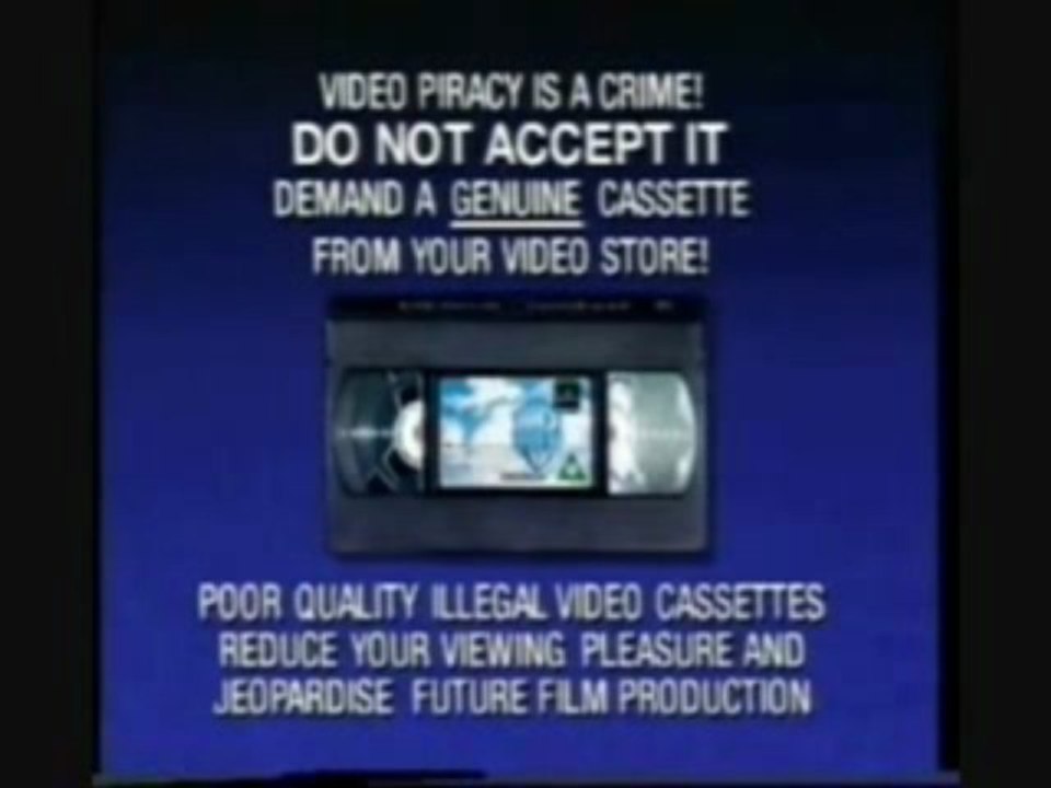 offical illegal video cassettes warning - video Dailymotion