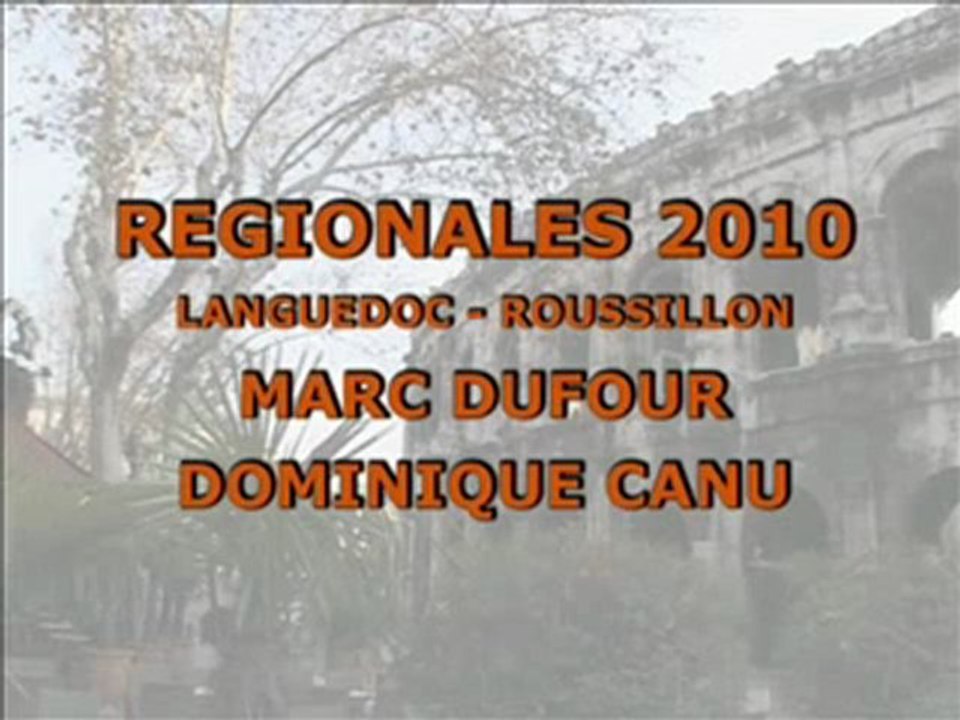 Marc Dufour et Dominique Canu: Clip LR Démocrate en 2010! - Vidéo ...