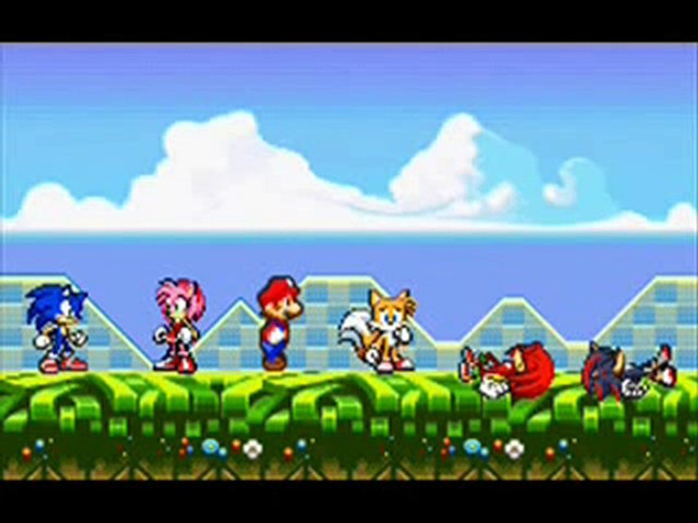 Sonic And Tails And Knuckles Vs Mario And Luigi And Yoshi Mario