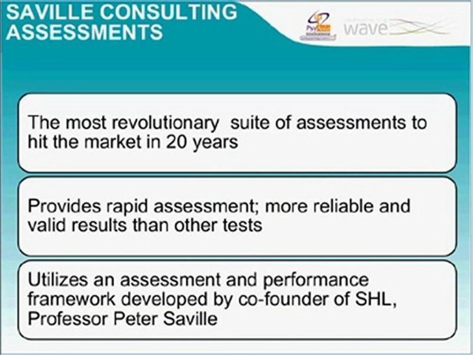 Saville Consulting Wave Personality Assessment - video Dailymotion