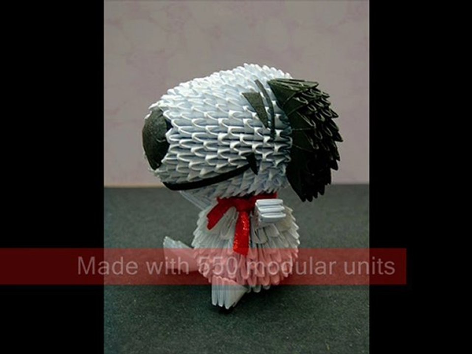 3D Origami Snoopy - video Dailymotion
