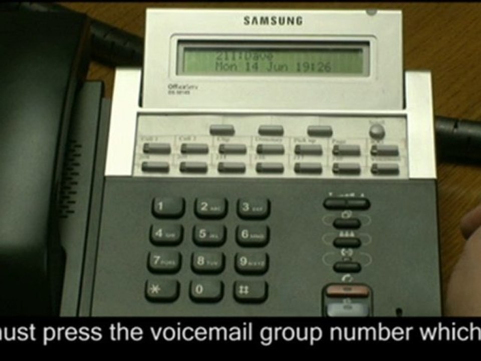 How to Use the Voicemail Key on a Samsung Telephone System - video ...
