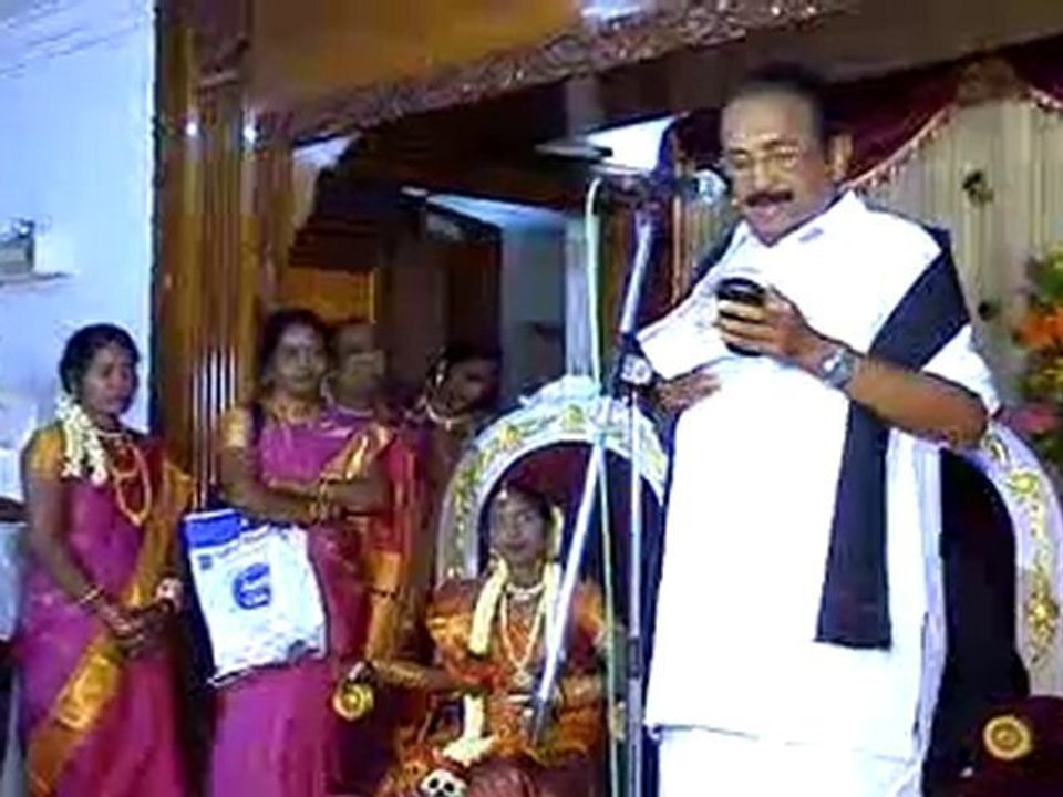 Vaiko Describes about Meivazhi Salai Marriage - video Dailymotion