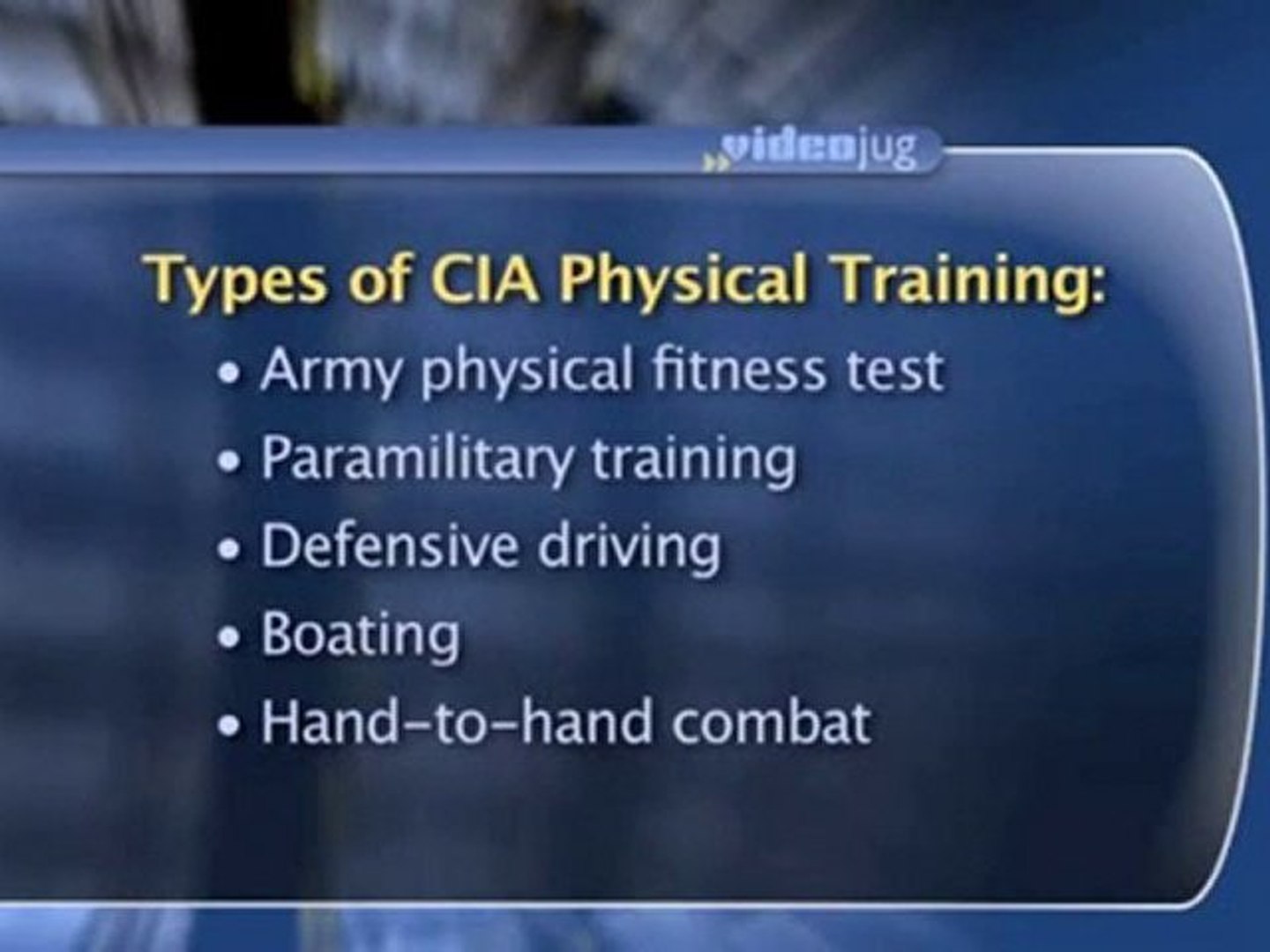 Cia Physical Training