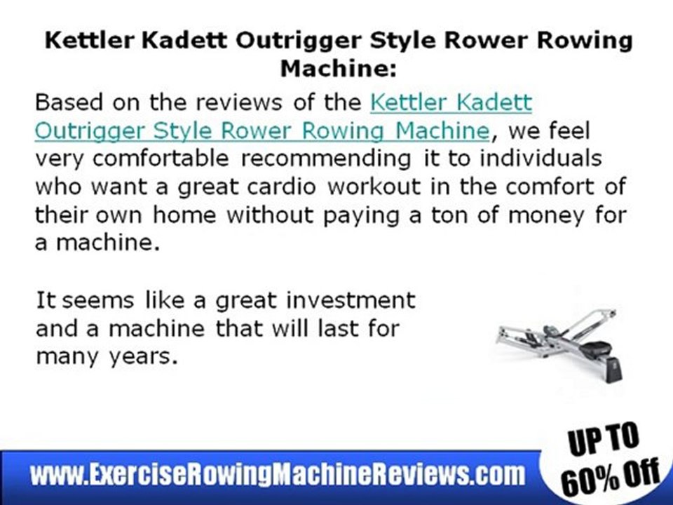 Kettler Kadett Outrigger Rower Rowing Machine - video Dailymotion