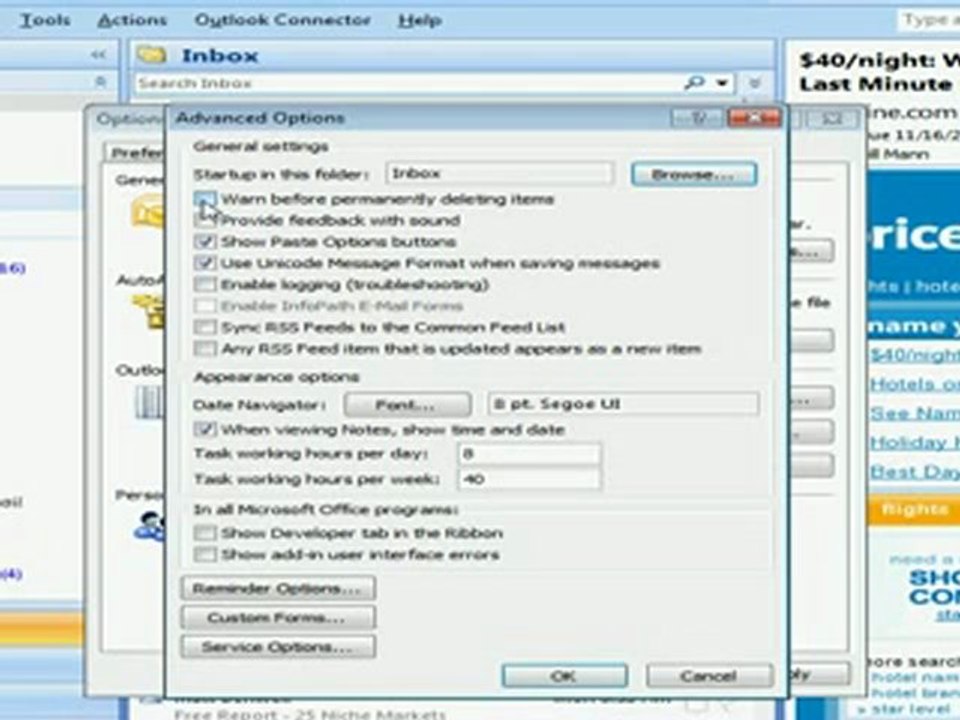 Automatically Empty Deleted Items Folder In Outlook 2007 Video Dailymotion