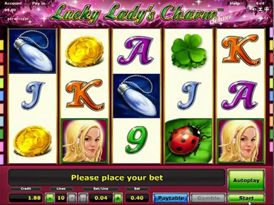 Novomatic Slots - Lucky Lady Charm - video Dailymotion