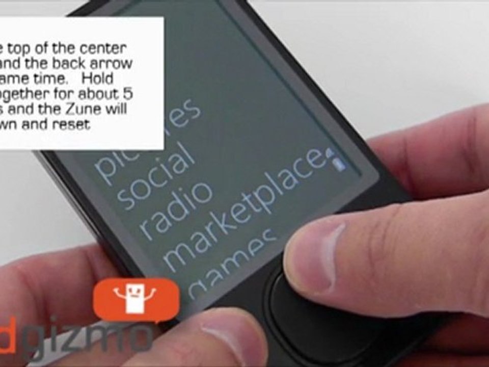 How to reset your Zune 120GB - video Dailymotion