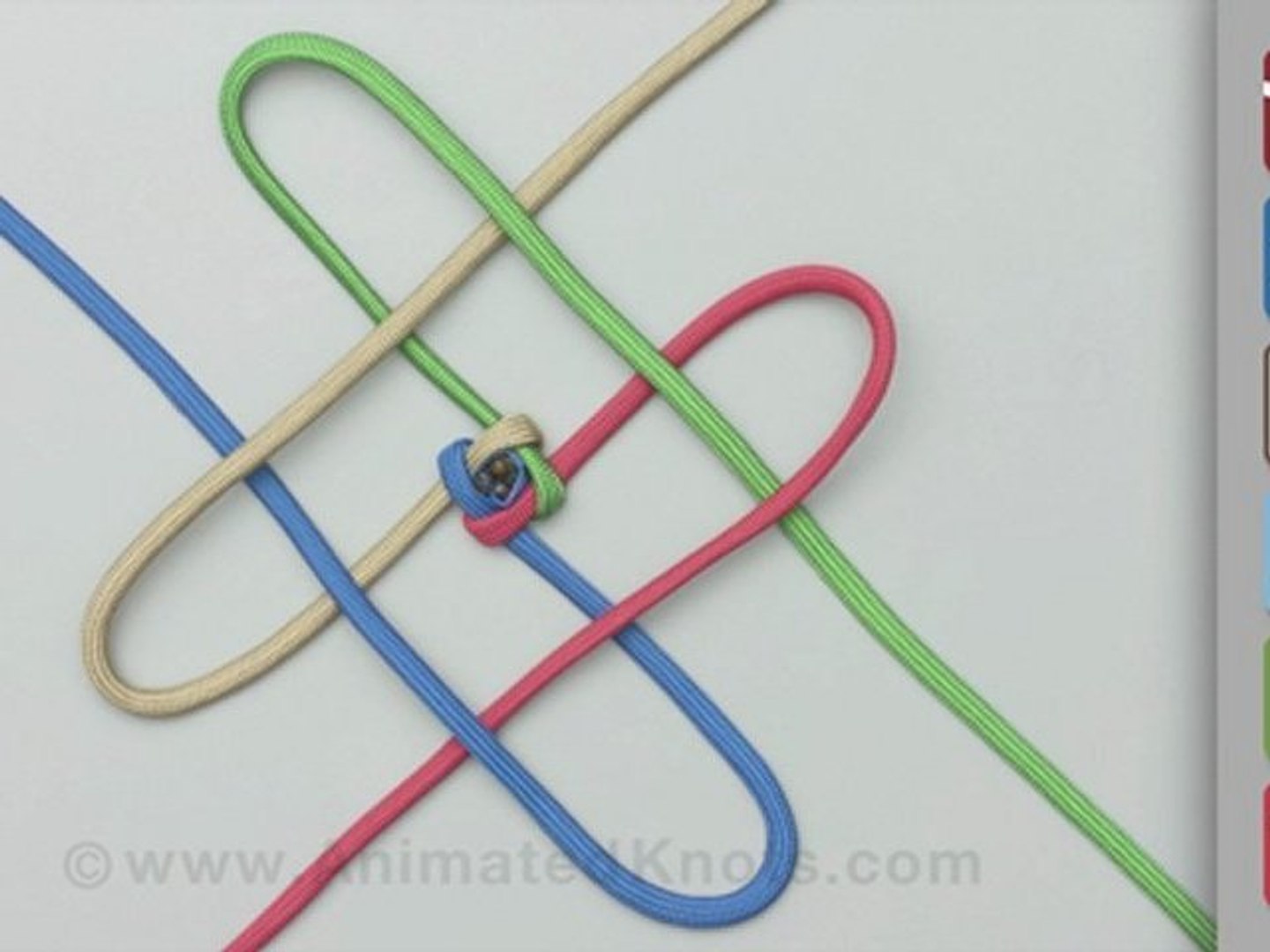 Four Strand Crown Knot