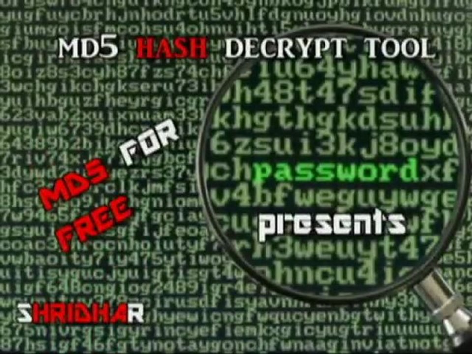 MD5 HASH DECRYPT TOOL. FOR FREE [www.keepvid.com] - video Dailymotion
