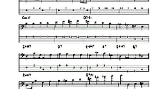 Jazz bass lesson - bass tab & bass clef - Walking bass lines over ...