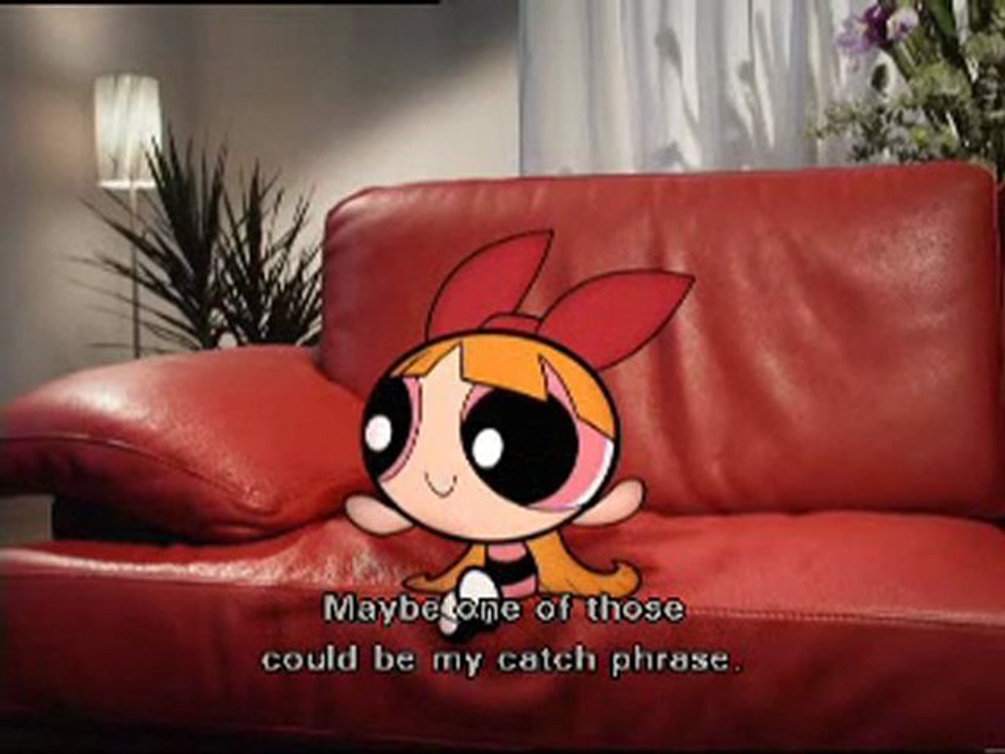 Powerpuff Girls Blossom Crying Bugs Comforts Bubbles, Blossom And