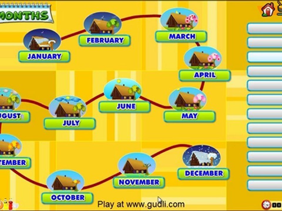 Teaching the Months of the Year | Kids Math Games | Teaching Game ...