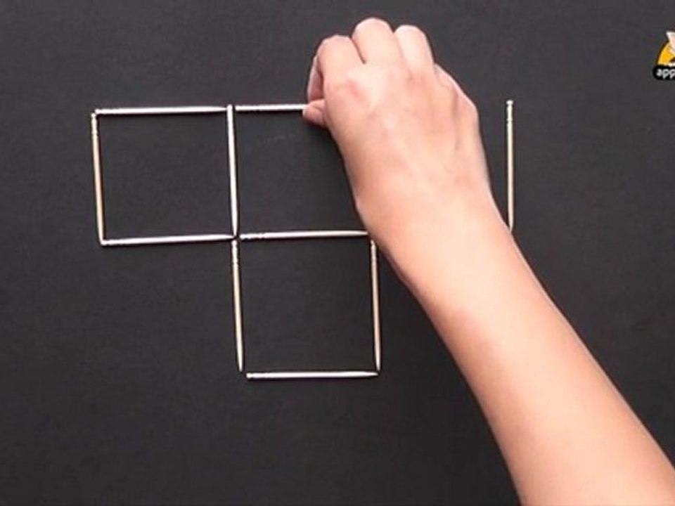 Toothpick Puzzle - Make 4 Squares from 3 - video Dailymotion