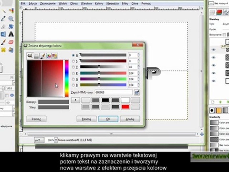 Realistic 3D text in GIMP Tutorial Realistyczny Napis 3D w Gimpie Napis ...