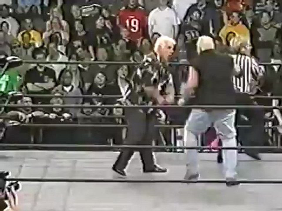 WCW - Dusty Rhodes and Dustin Rhodes vs Ric Flair and Jeff Jarrett at Greed 2001 - video Dailymotion