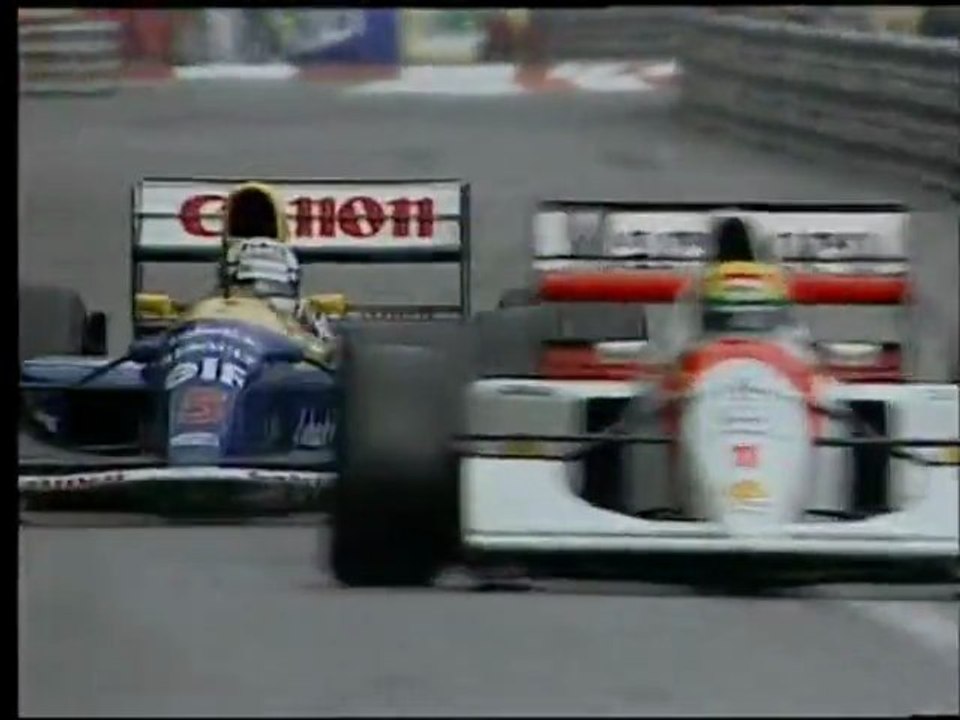 best F1 battle ever : Senna vs Mansell Monaco '92 - video Dailymotion