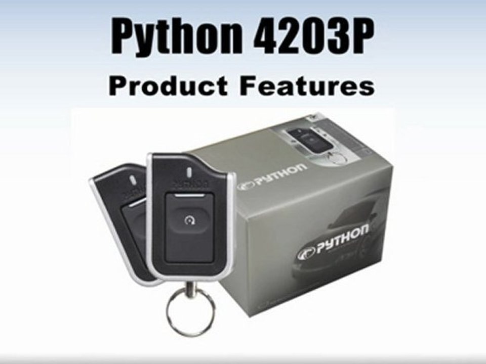 Python 4203p responder 1 remote starter - video Dailymotion