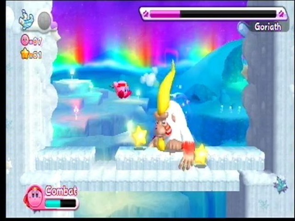 Kirby’s Adventure Wii - Boss : Goriath du monde 4-6 - Vidéo Dailymotion