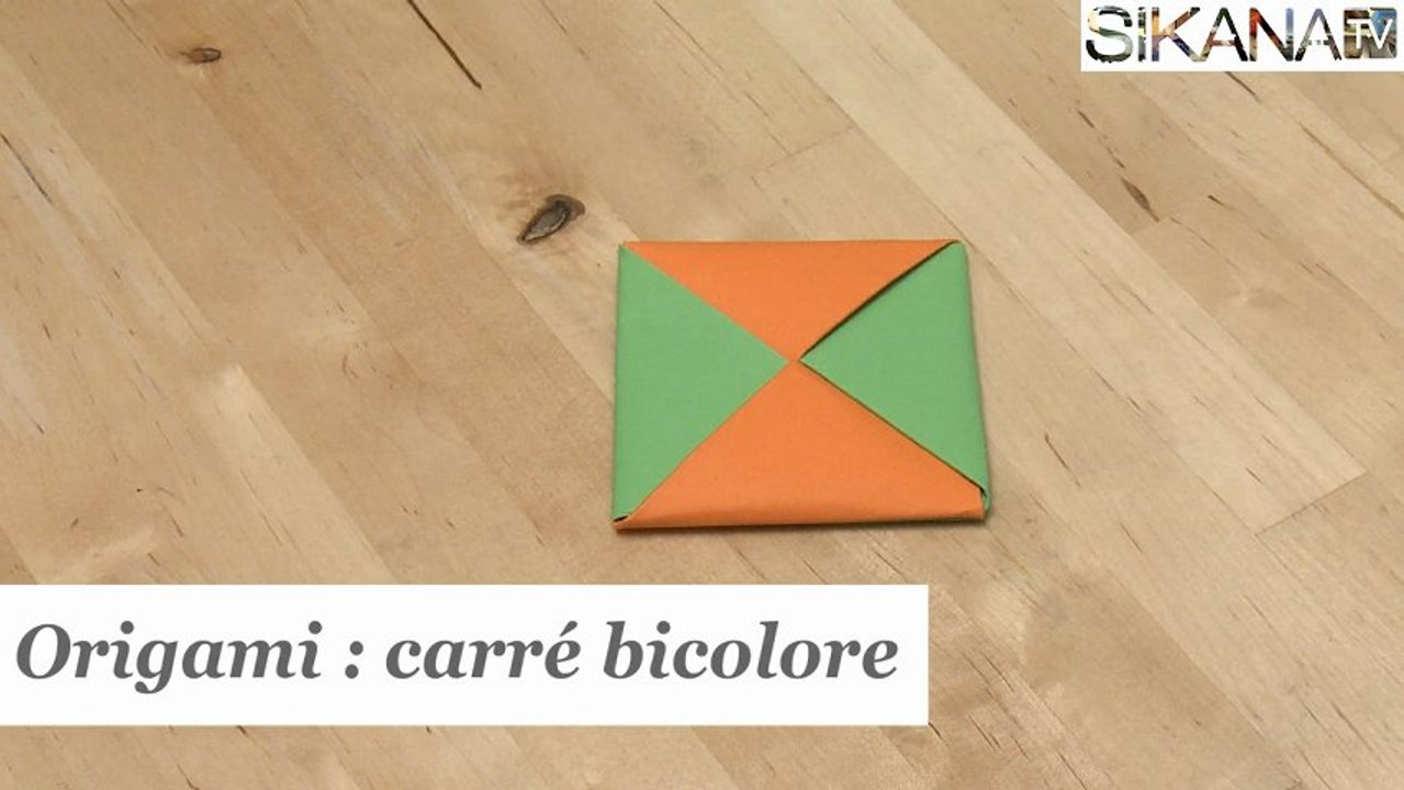 Origami : Comment faire un carré bicolore en papier ? - HD - Vidéo ...