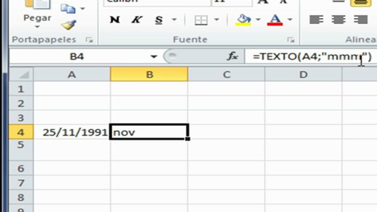 Manejo de fechas en excel con la función TEXTO | AprendeCosas.es ...