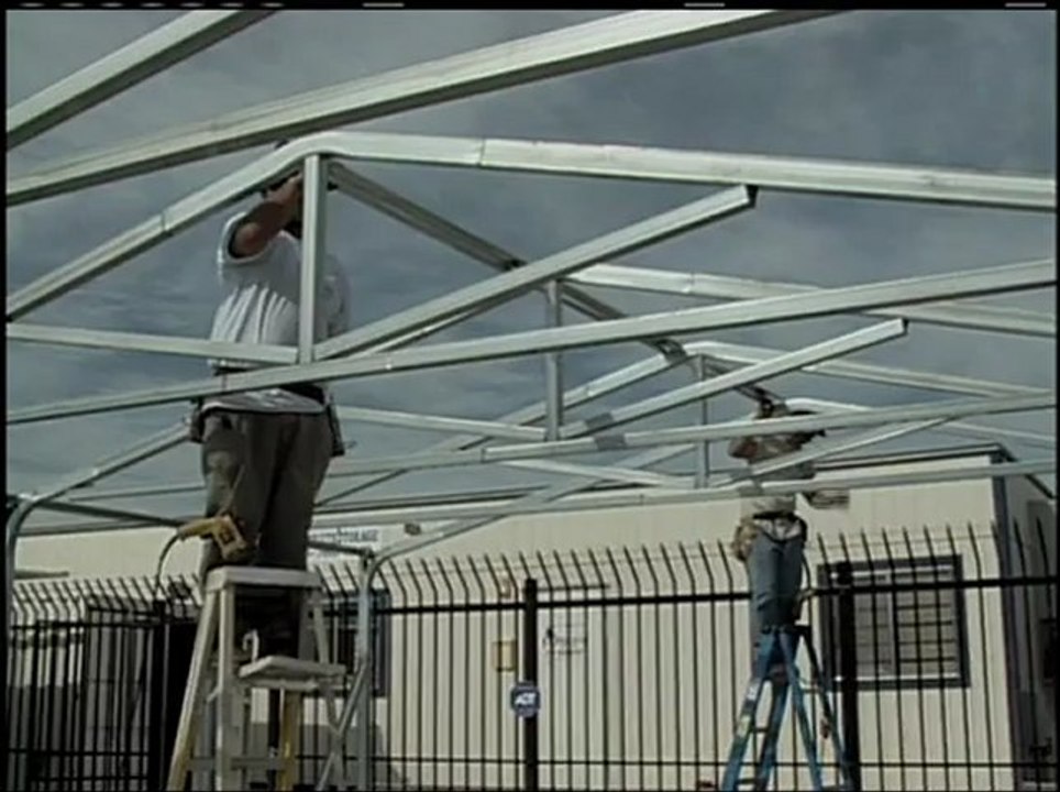 Metal Building Installation Series Step 9 - Squaring Up the Frame ...