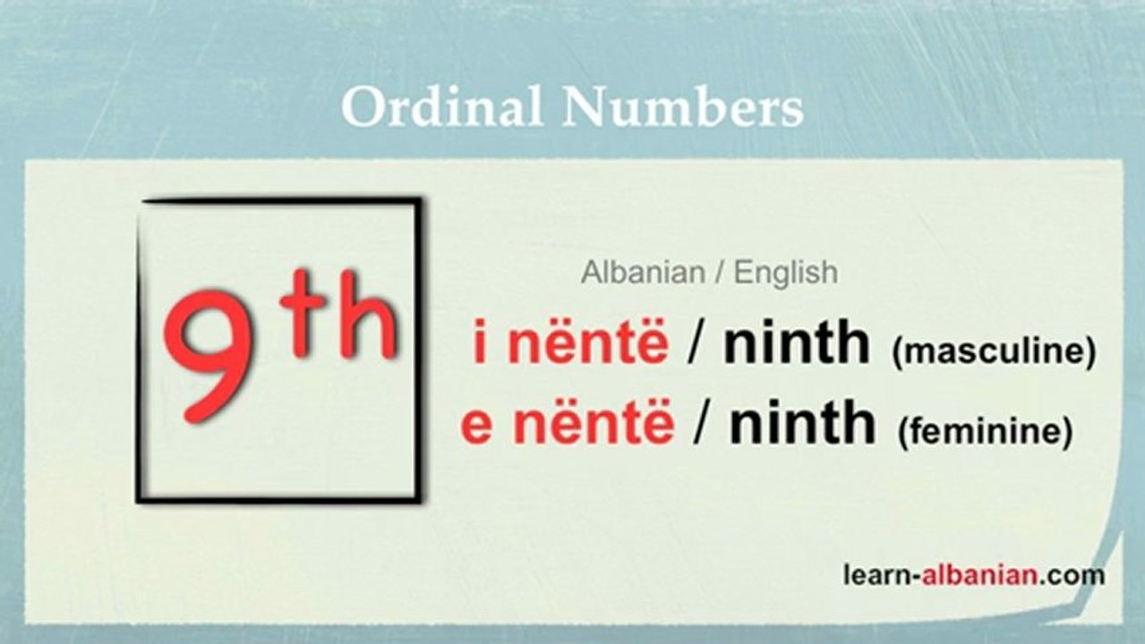How to learn Albanian ordinal numbers? / Learning Albanian online ...