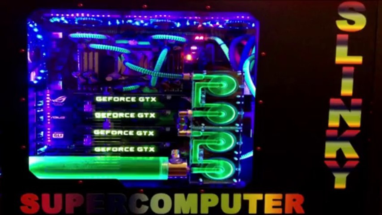 SLINKY SUPERCOMPUTER GeForce GTX TITAN 4-Way SLI - video Dailymotion