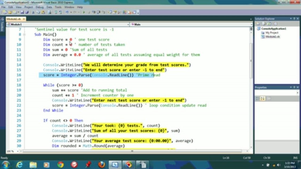 Sentinel Controlled Loops in Visual Basic Net - video Dailymotion