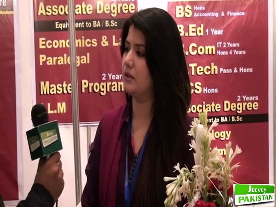 Miss Amna Imran Academic Head of NCBA&E Lahore in Expo 2013 (PC ...