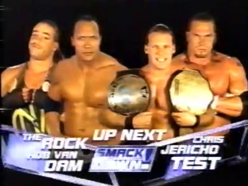 The Rock & Rob Van Dam vs. Chris Jericho & Test - Video Dailymotion