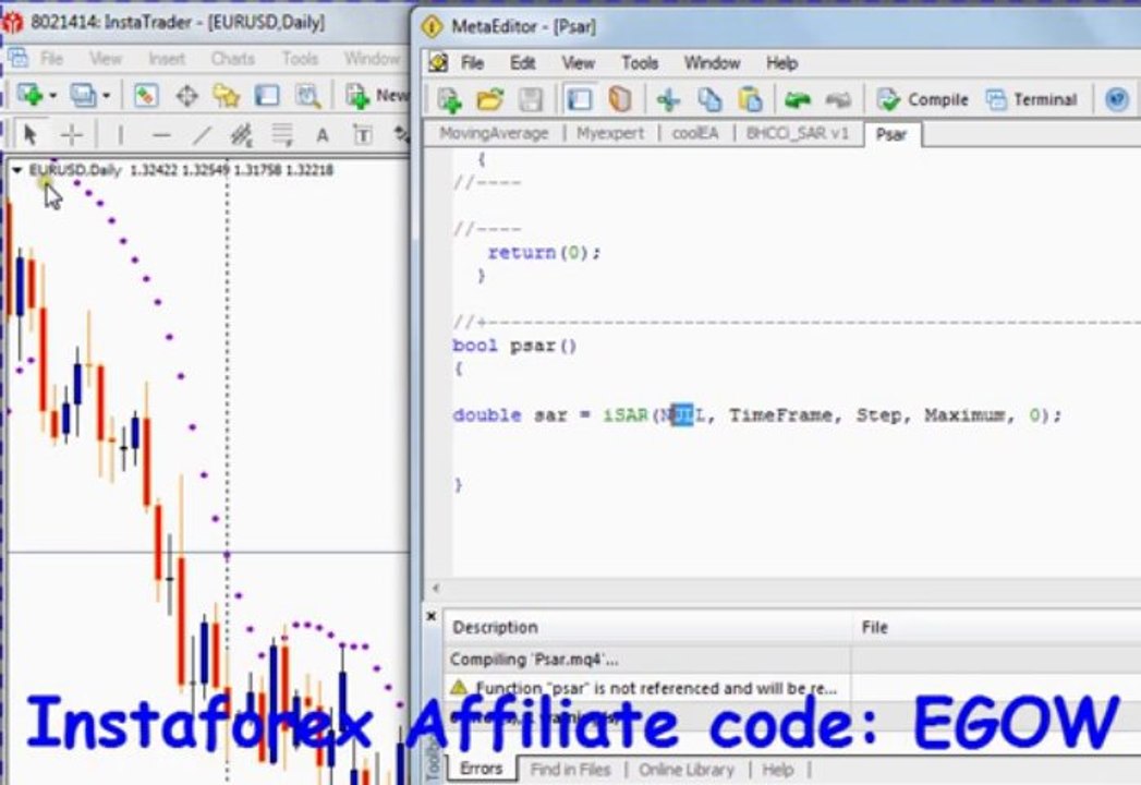 Mql4 Programming tutorial 26 - Parabolic SAR - video Dailymotion