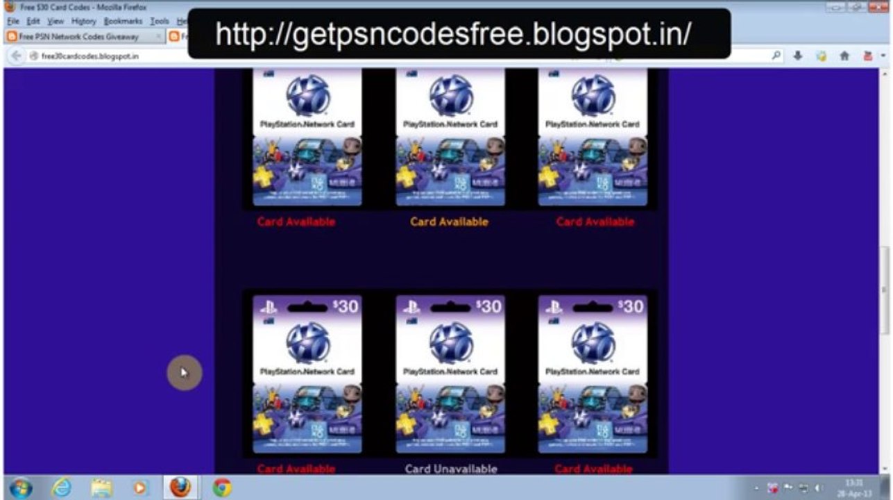 Get Free PSN Card Codes ( $20, $30 & $50 Card Codes ) - video Dailymotion
