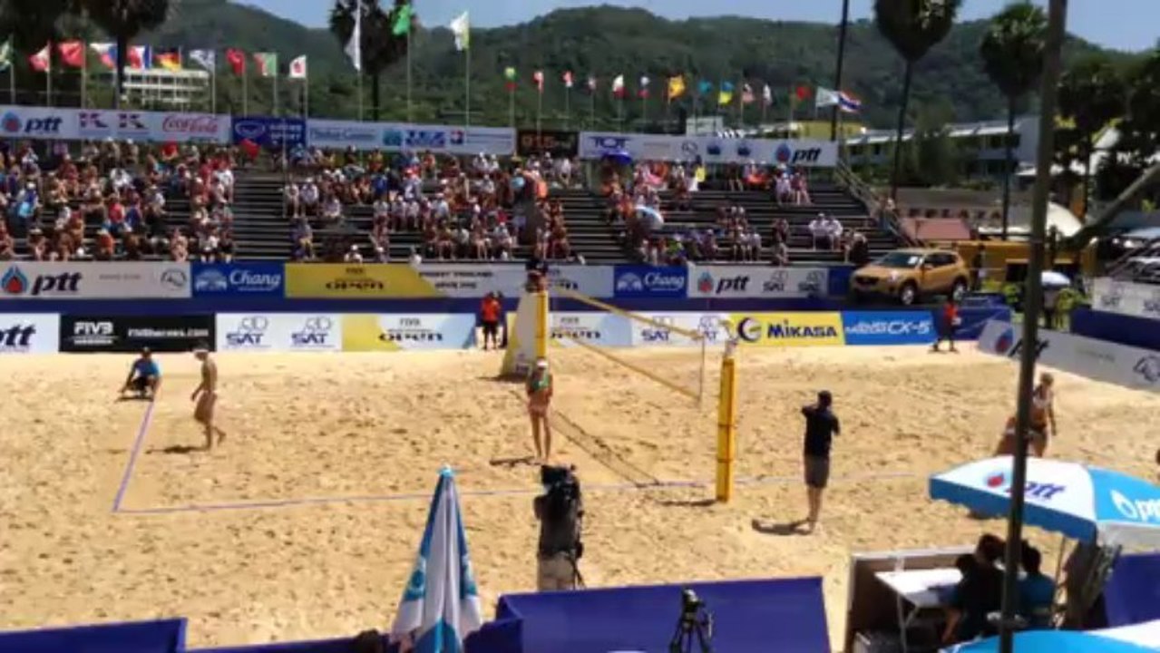 RUS vs BRA (film 3) Ukolova-Prokopeva vs Maria Clara-Carol 1-2 (21-17 ...