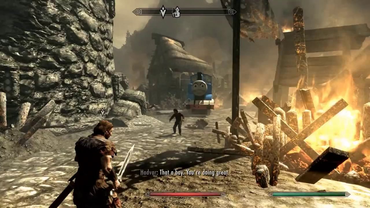 Skyrim - THOMAS THE TANK ENGINE DRAGONS! [Mod] - video Dailymotion