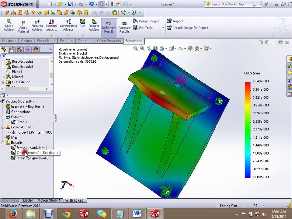 Static Stress Analysis in Solidworks. tutorial - video Dailymotion