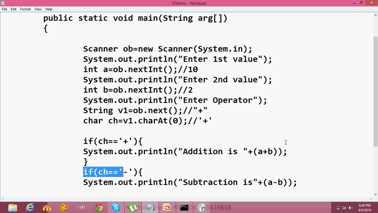 java programming tutorial 17 dynamic calculator in if statement (sindhi) - video Dailymotion