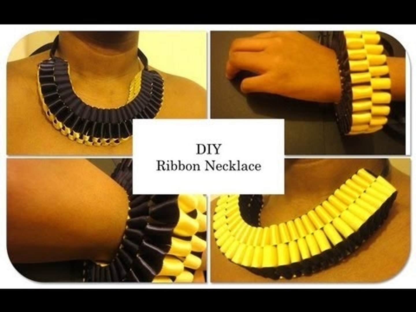 Diy Ribbon Necklace Tutorial