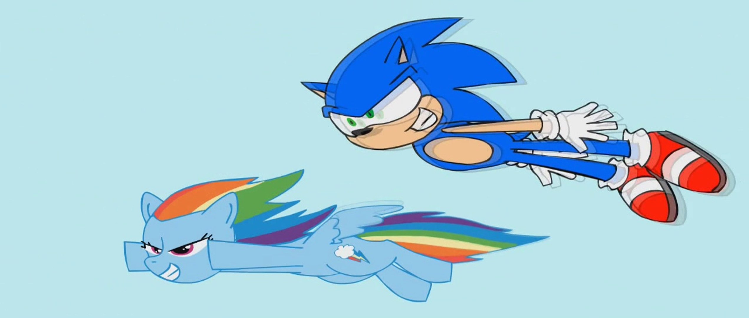 Sonic And Rainbow Dash Race