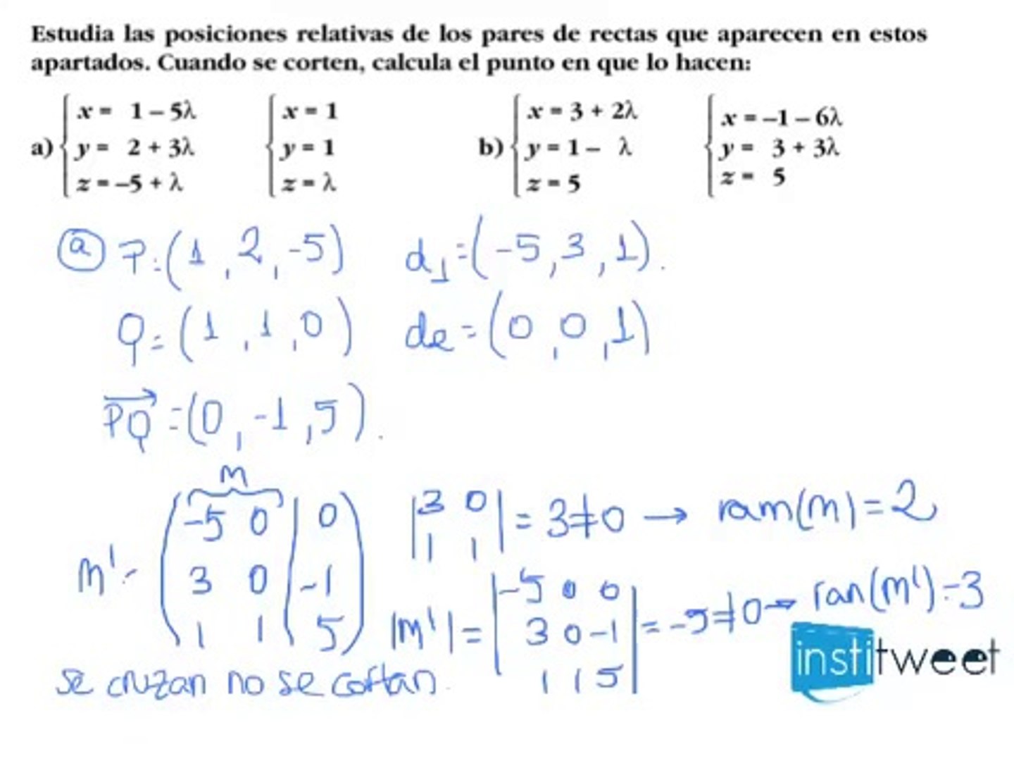 Por freír Informar hallar punto de corte entre dos rectas Sociedad ... Por freír Informar hallar punto de corte entre dos rectas Sociedad ...