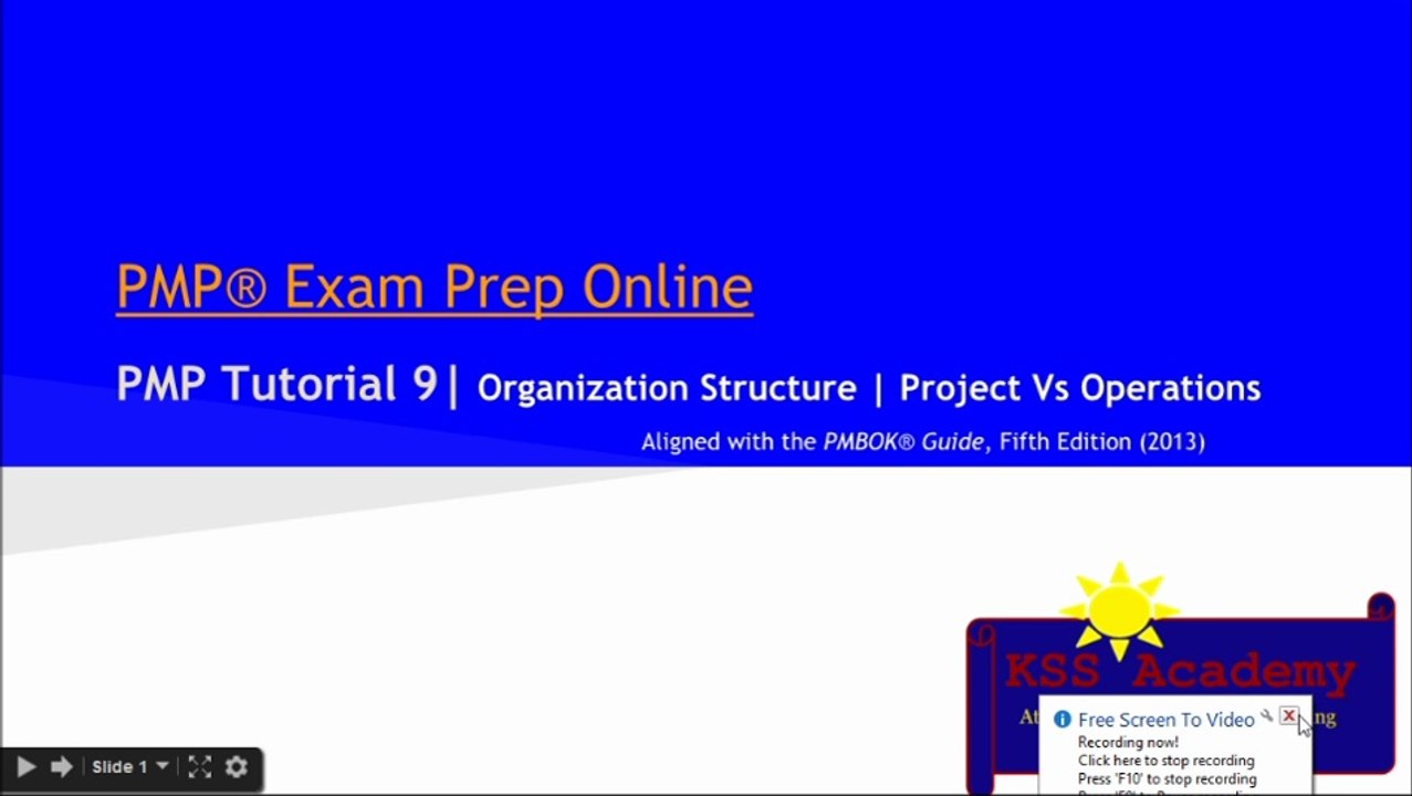 PMP® Exam Prep Online, PMP Tutorial 9 | Organization Structure ...
