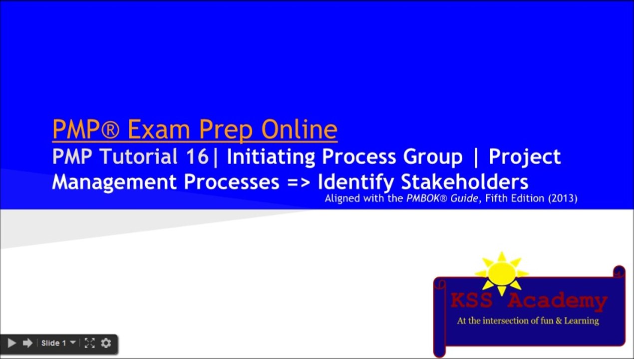 PMP® Exam Prep Online, PMP Tutorial 16 | Initiating Process Group | PM ...