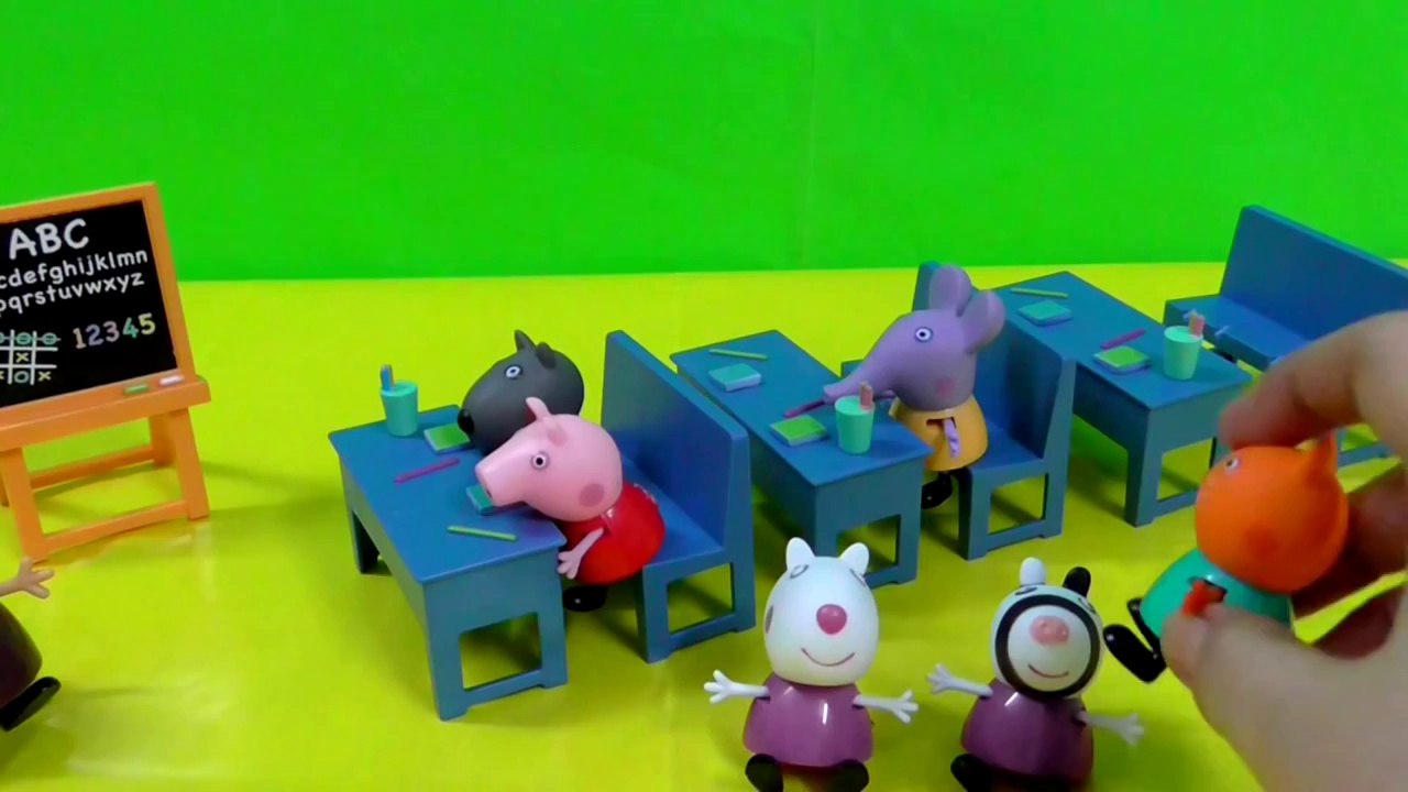 Peppa pig Classroom Playset [Peppa pig Classroom Toys Episode] - video ...