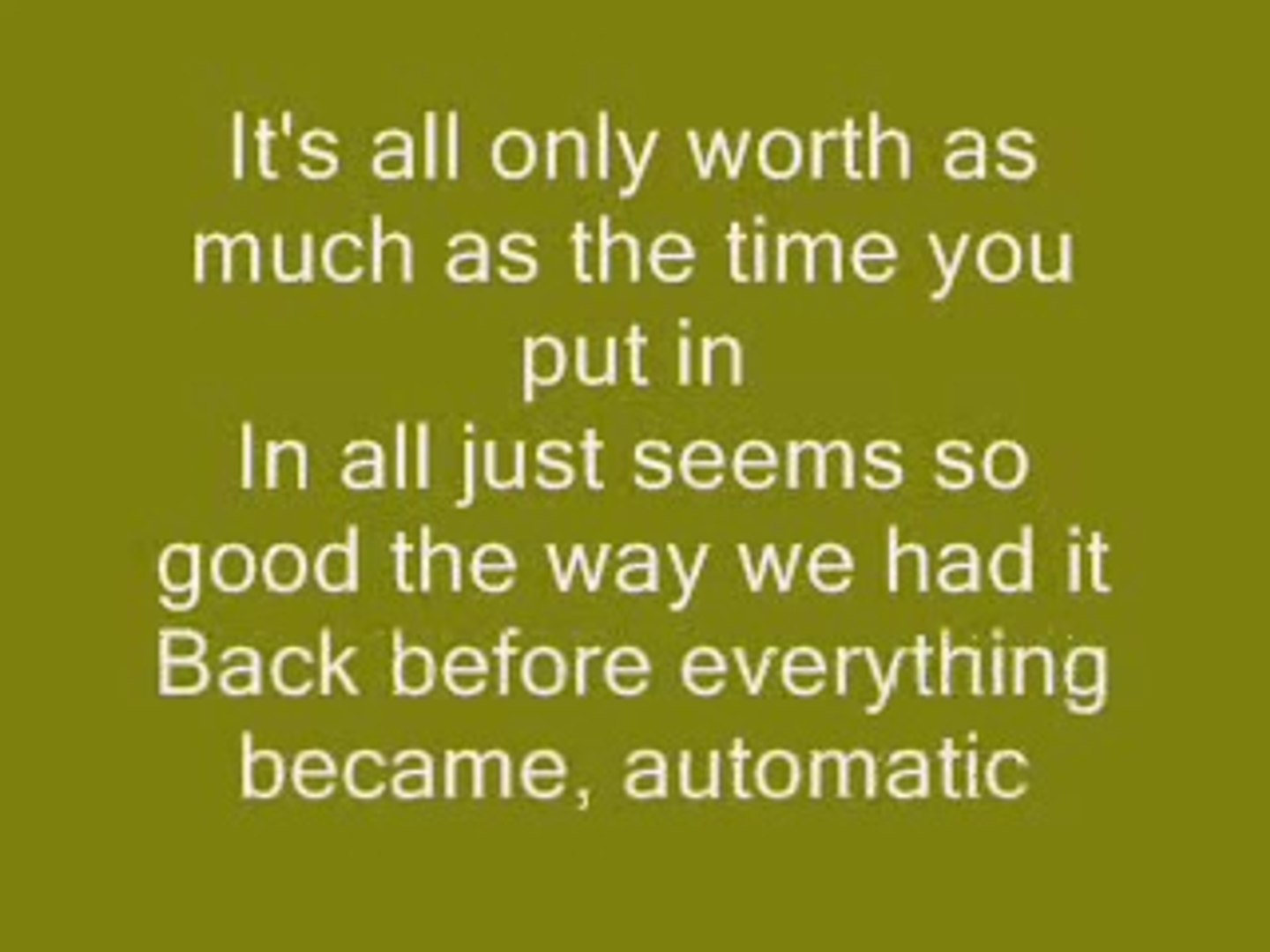 Automatic Miranda Lambert Lyrics