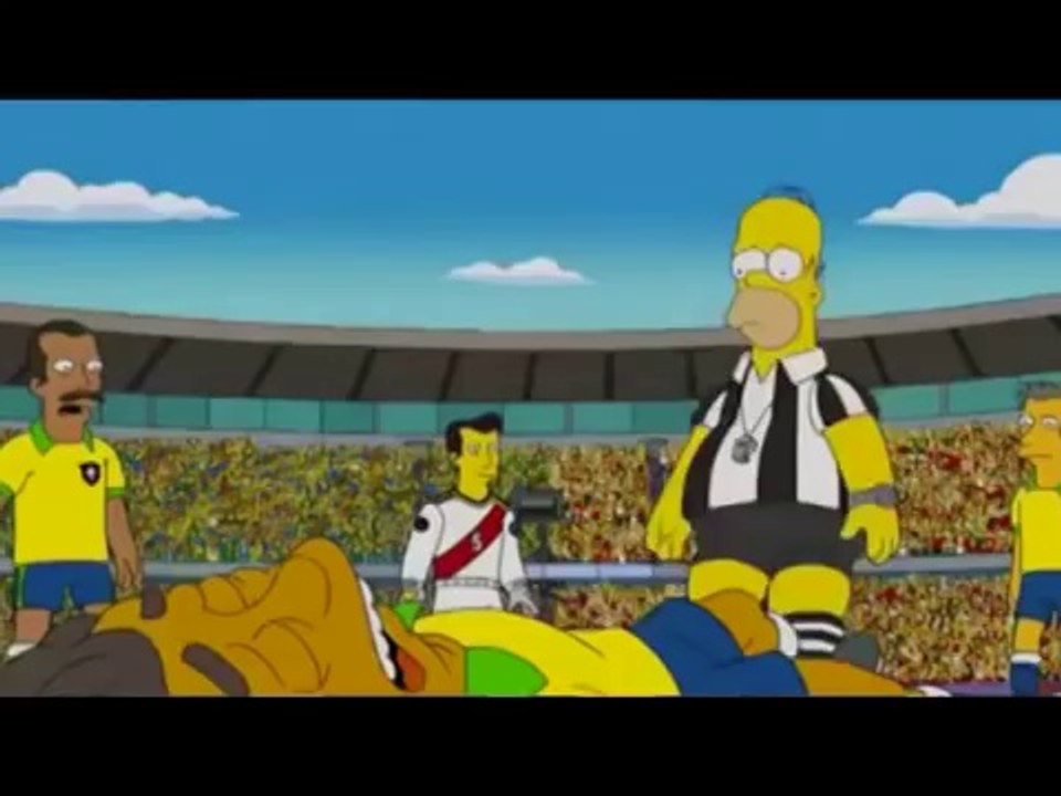 The Simpsons - NEYMAR dive (El Divo) 2014 Brazil World Cup - video ...