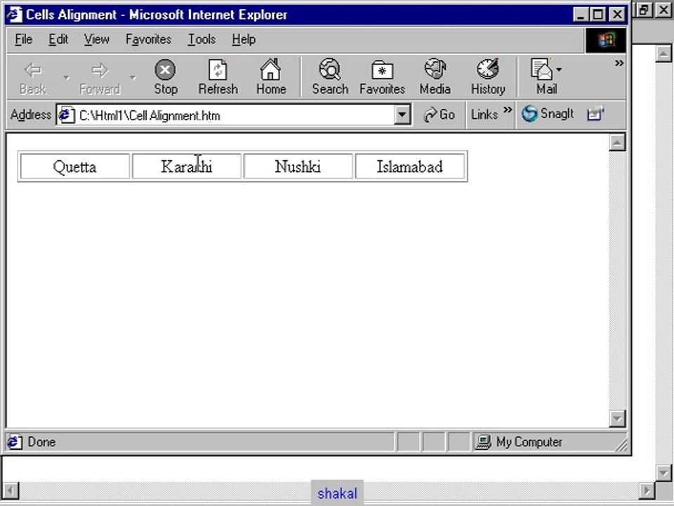 Align Row Cell And Headers Html5 Tutorial 9 10 In Urdu hindi Balochi Bravhi Shaikof Baloch Www 