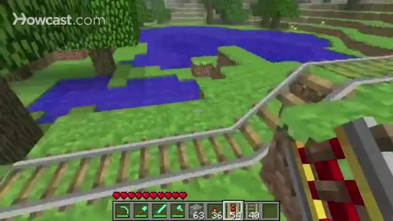 Minecraft Tutorial- How to Make a Minecraft Roller Coaster - Video ...